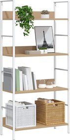 4patrová knihovna dub 60 x 27,6 x 124,5 cm kompozitní dřevo 288225
