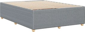 Rám postele bez matrace světle šedý 140 x 200 cm textil 3284942