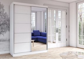 IDZ Šatní skříň Vista (150 cm) Barva dřeva: Černá + Bílá