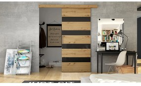 Posuvné Dveře Marti V - dub artisan/černá
