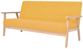 Trojmístná sedačka, textil, žlutá 244659