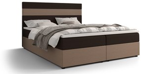 Manželská postel Boxspring 140 cm Locos Comfort (tmavě hnědá + světle hnědá) (s matrací a úložným prostorem). 1056124