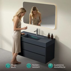 Design LED luxusní koupelnová skříňka s umyvadlem DOPORRO DEEP - 120cm Barva: eiche