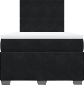 Box spring postel s matrací černá 120 x 190 cm samet 3293154