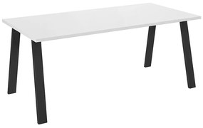 Jídelní stůl industriální Kleo - 185x90/75 cm - bílá