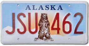 Americká SPZ Alaska Grizzly Bear JSU 462