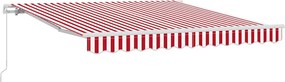 Stahovací markýza Červená a Bílá 300 x 250 cm 3329979