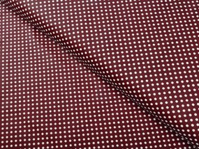 Biante Bavlněný povlak na polštář Sandra SA-339 Bílé puntíky na tmavě červeném 70 x 90 cm