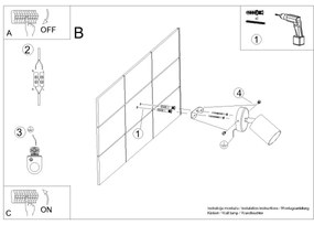 Sollux SL.1126 - Nástěnné bodové svítidlo LEMMI 1xGU10/40W/230V černá