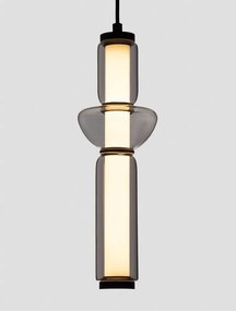 Šedé skleněné LED stmívatelné závěsné svítidlo ø 12 cm Ulon – Nova Luce