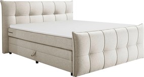 XXXLutz POSTEL BOXSPRING, 180/200 cm, krémová MID.YOU - Postele s úložným prostorem - 002220045206
