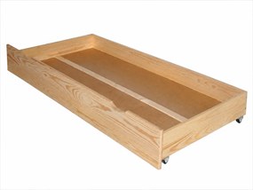 Šuplík pod postel 200 cm - přírodní borovice