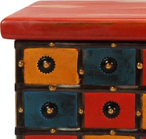 Úložný box červený 110 x 40 x 40 cm masivní akáciové dřevo 247669