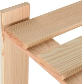 Úložný regál se 3 policemi 80 x 28,5 x 90 cm masivní borovice 327321