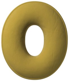 OnaDnes -20% Yellow Tipi Olivově zelený sametový polštář písmeno O 40 cm