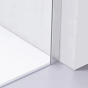 BPS-koupelny Posuvné sprchové dveře HYD-PD03D 120 chrom/transparent pro instalaci do niky + vanička HYD-OSV-ST04C bílá
