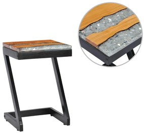 Konferenční stolek 30 x 30 x 50 cm masivní teak a polyresin 281649