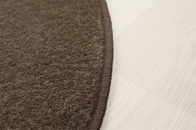 Vopi, Kusový koberec Eton hnědý květina, 120x120 kytka, hnědá, ložnice