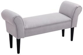 HOMCOM Lavice do ložnice lavice k posteli, čalouněná lavice v šedé barvě, MDF a pěna, 102x31x51cm| Aosom