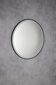 Sapho Sapho, KADRIS kulaté zrcadlo s LED osvětlením, ø 80cm, černá mat, KD080