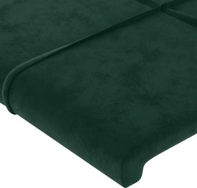 Čelo postele typu ušák tmavě zelené 93x23x78/88 cm samet 3117183