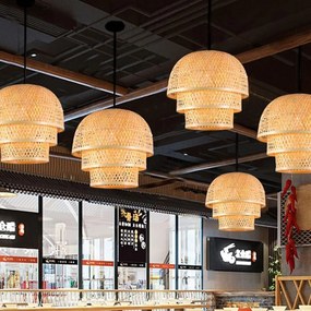 Toolight Boho, závěsné svítidlo 1xE27 APP1577-5C, přírodní hnědá, OSW-03614