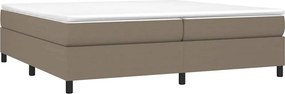 Box spring postel s matrací taupe 200x200 cm textil 3144451