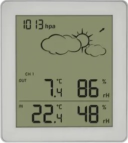 TFA 35.1168.02 CLEAR bílá / Meteostanice / s předpovědí počasí / dosah