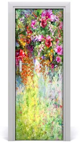 Fototapeta na dveře Barevné květiny 75x205 cm