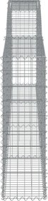 Klenuté gabionové koše 15ks 400x30x100/120cm pozinkované železo 3146875