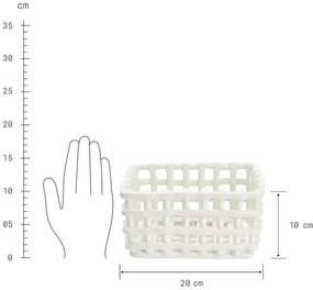 Butlers CRAFT Keramický košík 20 x 16 cm - krémová