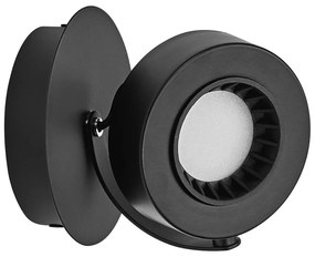 Černé LED nástěnné svítidlo 5,5 W VENUS, teplá bílá