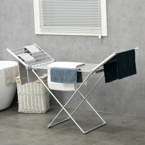 HOMCOM Sušák na prádlo s tepelnou funkcí, 45-55 ℃, skládací, 144L x 53B x 96V cm