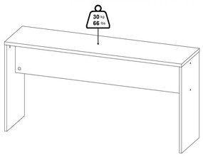 Tvilum Psací stůl přídavný Sigal 583 bílá