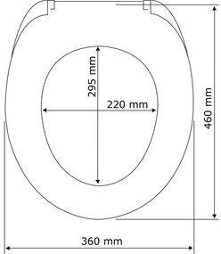 WENKO 22415100-Toaletní sedátko HABOS 46x36 cm bílá/stříbrná