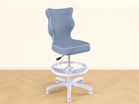 Ergonomická židle bez koleček pro děti k psacímu stolu MODRÁ Zvolte rozměr: dítě 119 - 142 cm (výška stolu 68 - 81 cm)