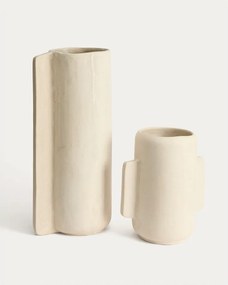 Krémová váza z papírmaše (výška 38 cm) Mireni – Kave Home