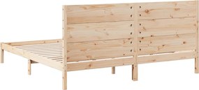 Prodloužený rám postele bez matrace 200 x 220 cm masivní dřevo 3309291