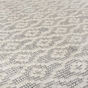 Flair Rugs, Ručně tkaný kusový koberec Nur Wool Dream Grey/Ivory, 80x150, šedá, ložnice