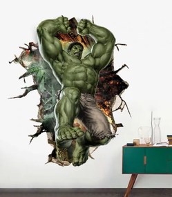 Živá Zeď Samolepka na zeď Silný Hulk z Avengers