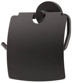 EBS Urban Round Black Držák WC papíru s krytem, černá mat