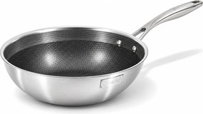 Elmich Odolná nerezová Wok pánev Hybrid s hybridním povrchem Ø 28 cm
