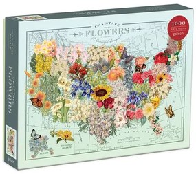Galison Puzzle Květy USA 1000 dílků