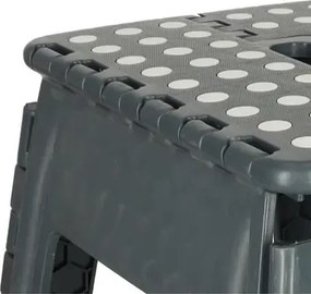 KIK Skládací stolička šedá / Stolička / protiskluzová / nosnost 150 kg