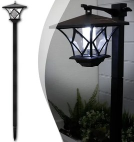 FlameGlow 155 cm – solární pochodňová lampa s 53 LED diodami a držákem na zeď nebo do země