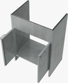 Gamma Selva, skříňka pod výlevku 572×380×798 mm, PVC, šedá, GMA-SZDPCV-G