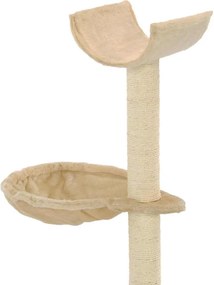 Škrabadlo pro kočky se sisalovými sloupky 105 cm béžové 170625