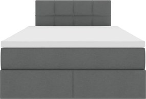 Postel s úložným prostorem a matrací Tmavě šedá 120 x 200 cm 3370501