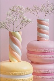 Bílá/růžová keramická váza (výška 23 cm) Marshmallow – PT LIVING