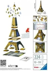 Ravensburger 3D Puzzle Eiffelova věž 62 dílů / 9.4 x 9.4 x 24.2 cm / o